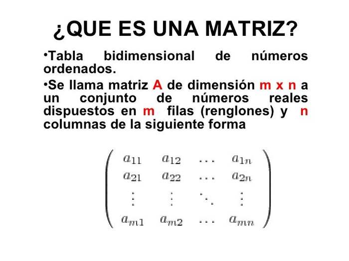 MÁS SOBRE MATRICES :: AlgebraLineal2B
